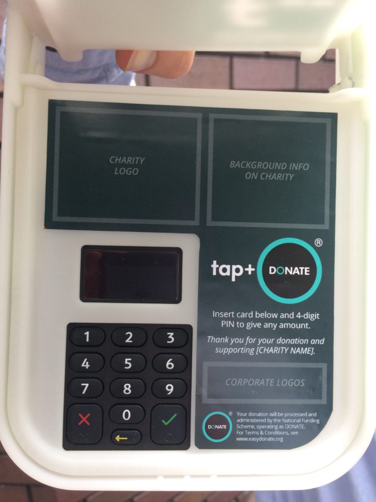 Keypad inside cover – National Funding Scheme – Donate